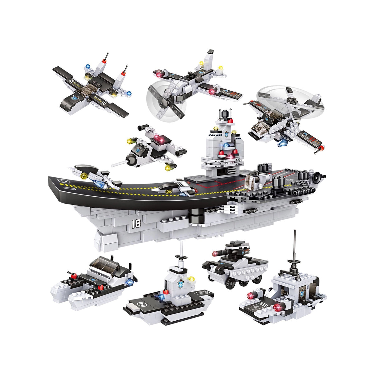 Exercise N Play Navy Aircraft Carriers Tiny Building Blocks Toys - 132 ...