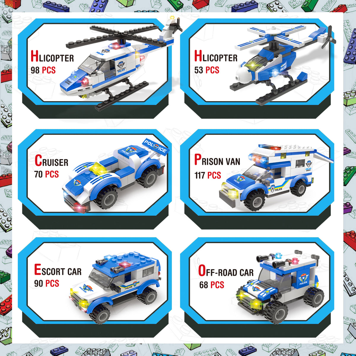 Exercise N Play Mini Police Station Brick Toy Sets - 808 Pcs – The Toy ...